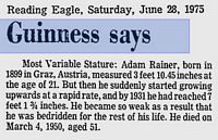 Adam Rainer - The tallest man Austria