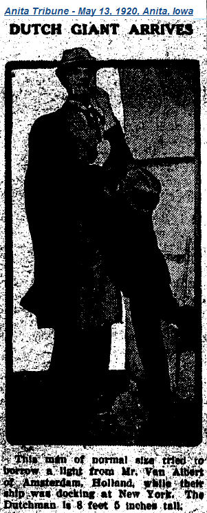 Albert Johan Kramer - The tallest man Holland the Netherlands