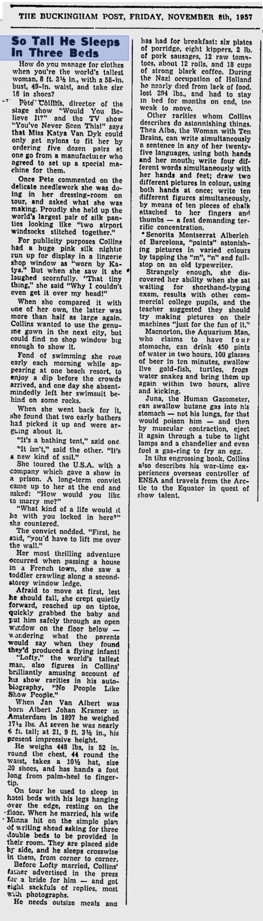 Albert Johan Kramer - The tallest man Holland the Netherlands