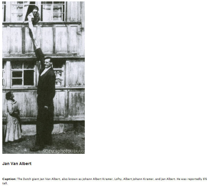Albert Johan Kramer - The tallest man Holland the Netherlands