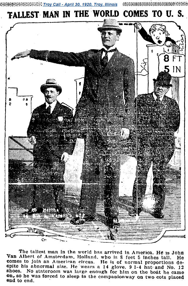 Albert Johan Kramer - The tallest man Holland the Netherlands