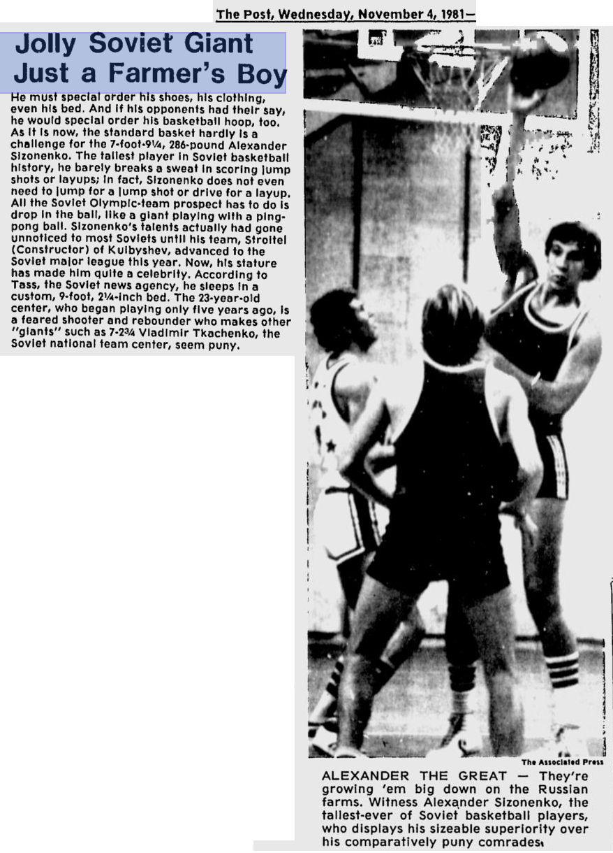 Alexander Sizonenko - The tallest man