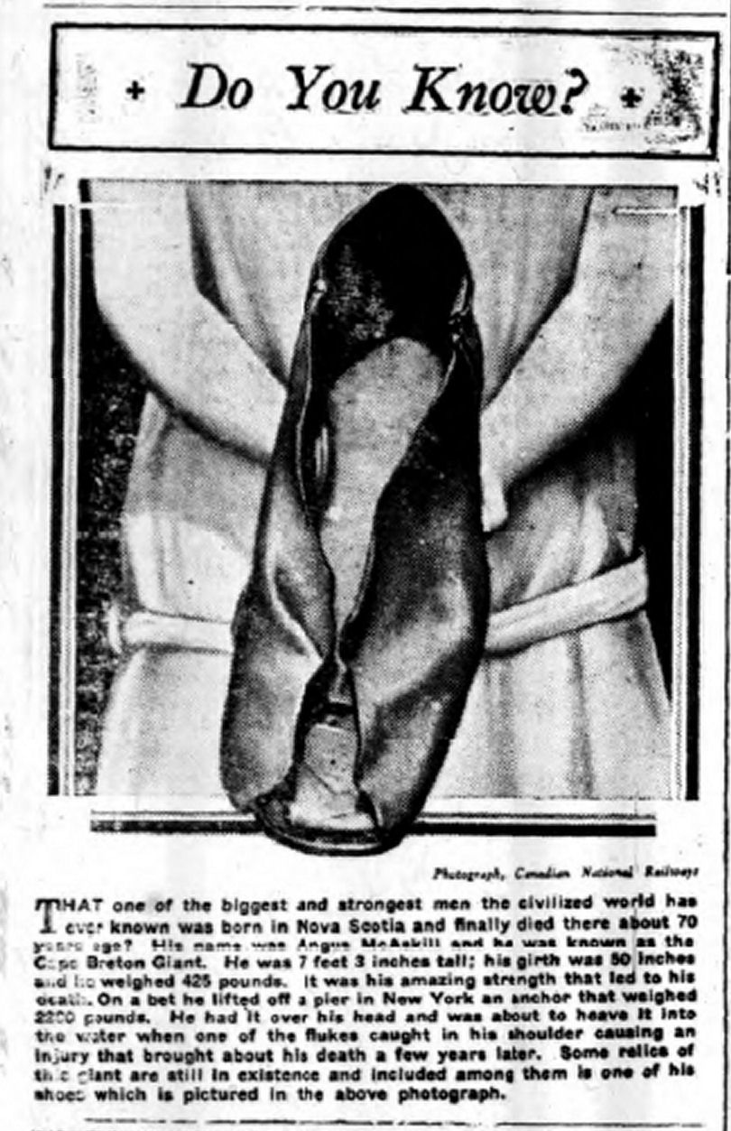 Angus MacAskill The tallest man in Scotland