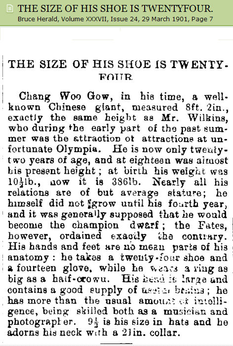 Chang Woo-Gow - The tallest man China