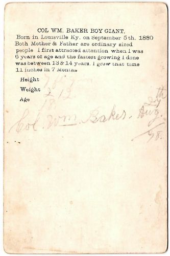 Colonel William Baker - The tallest man