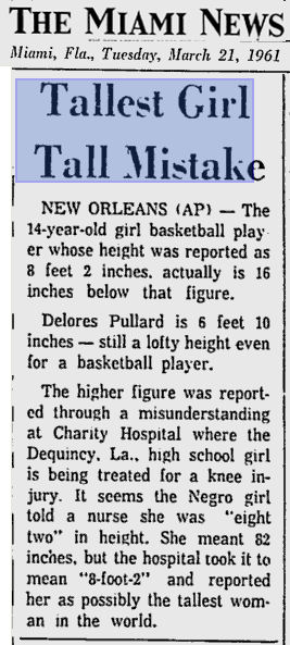 Delores Pullard - The tallest woman