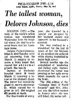 Delores Pullard - The tallest woman