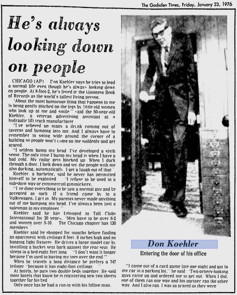 Don Koehler - The tallest man Chicago