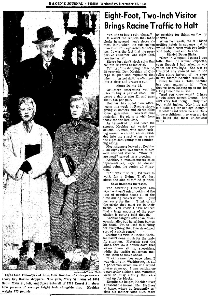 Don Koehler - The tallest man Chicago