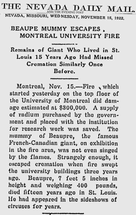 Edouard Beaupré - The tallest man Canada Le Geant Beaupre