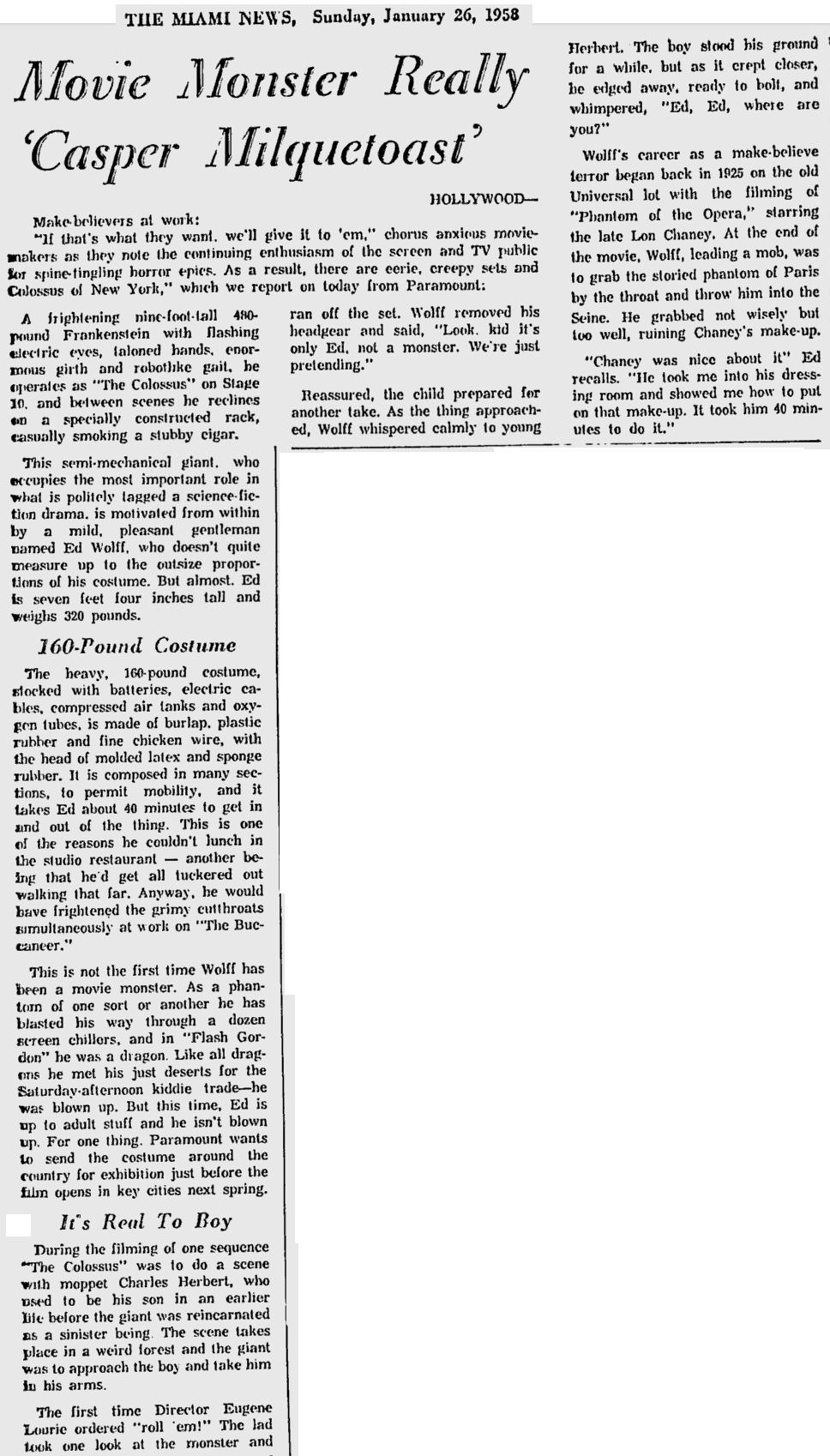 Ed Wolff The tallest man Actor