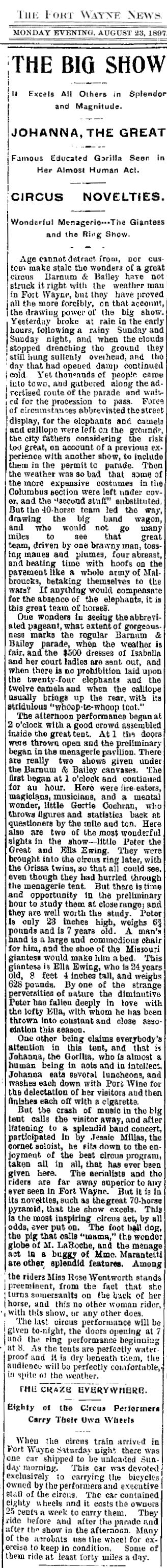 Ella Ewing The tallest woman Missouri