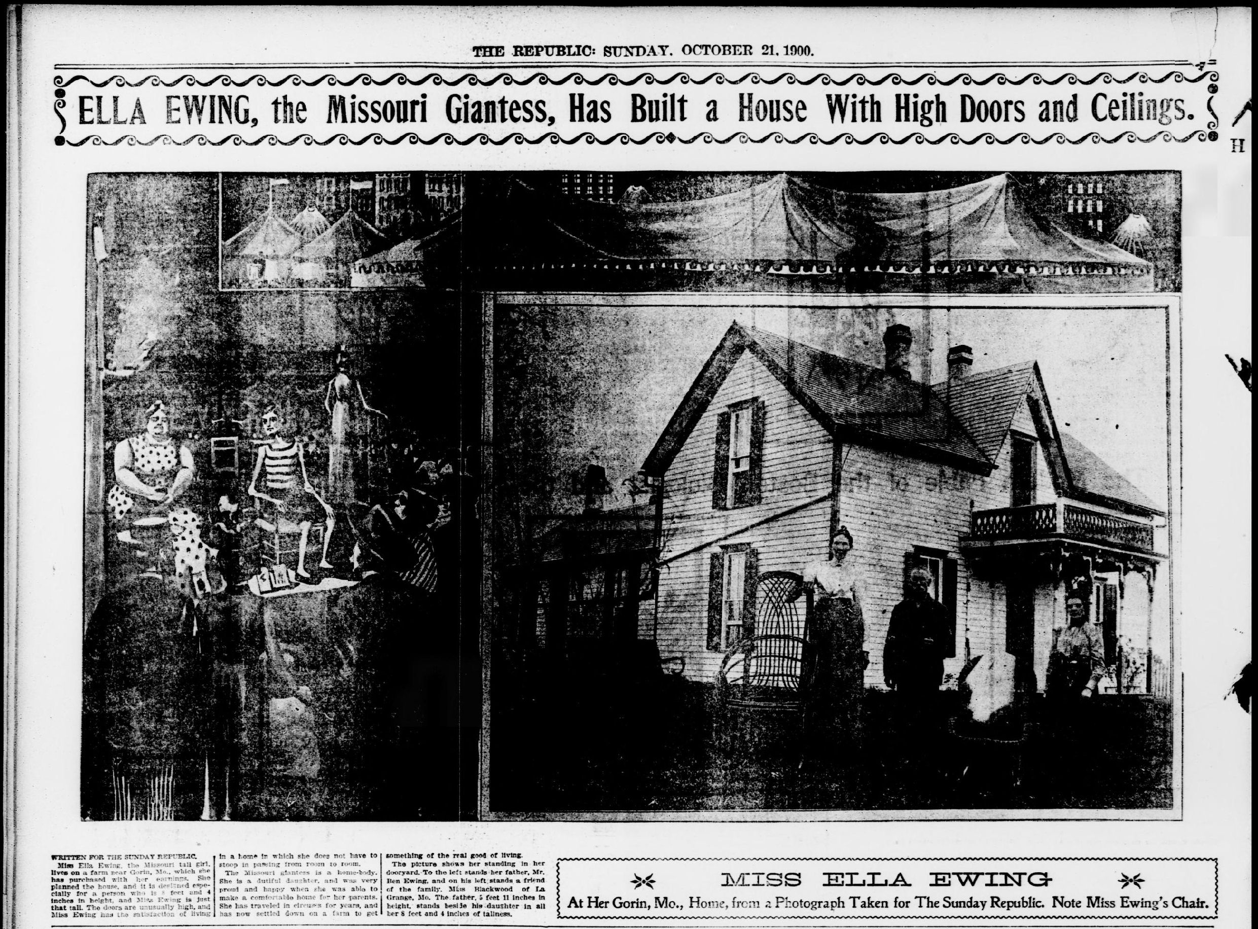 Ella Ewing The tallest woman Missouri