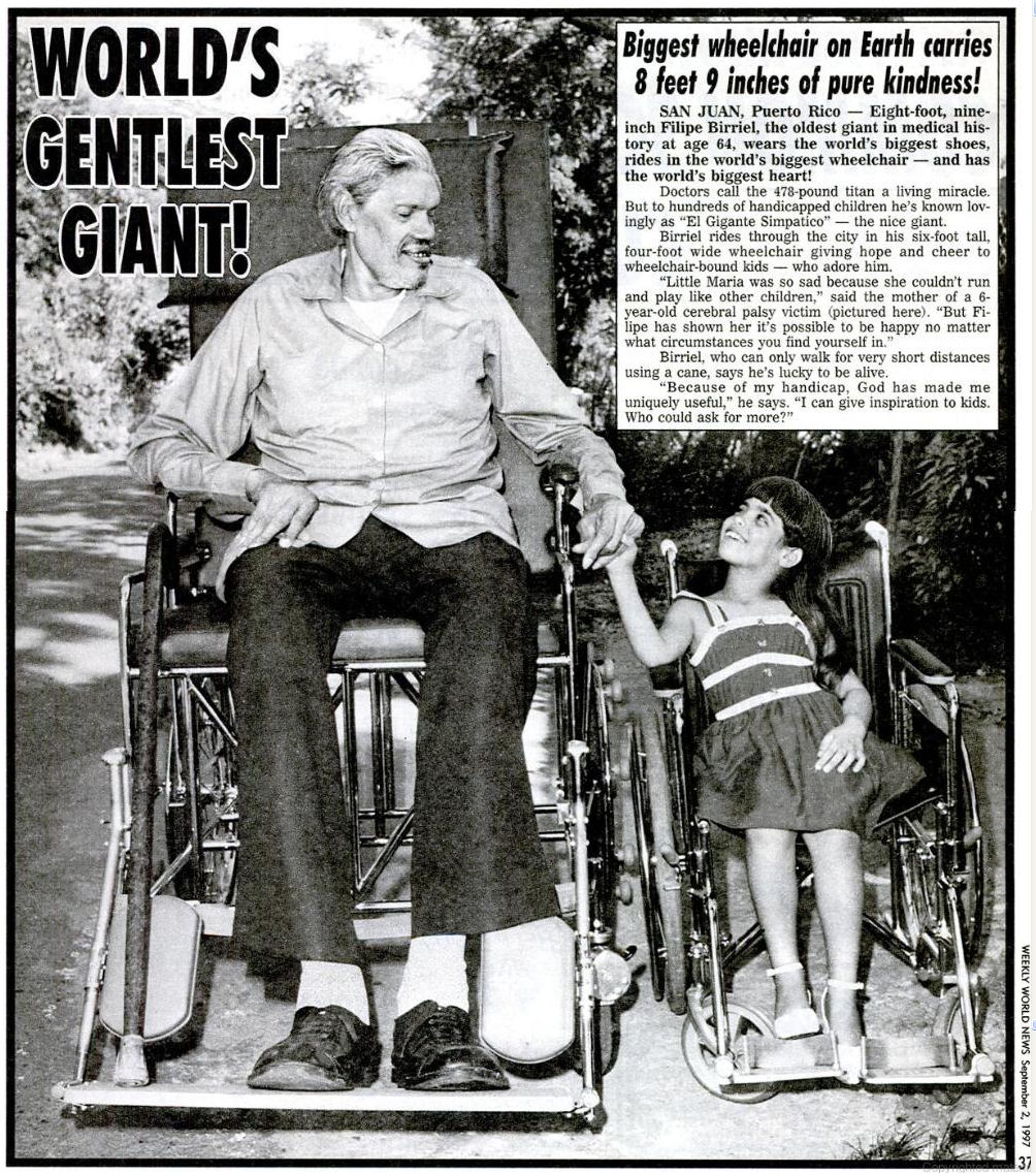 Felipe Birriel Fernández - The tallest man Puerto Rica