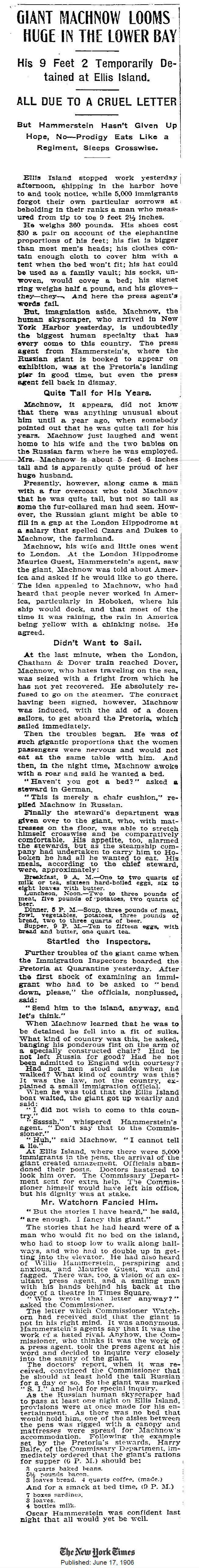 Feodor Machnow - The tallest man Russia Belarus