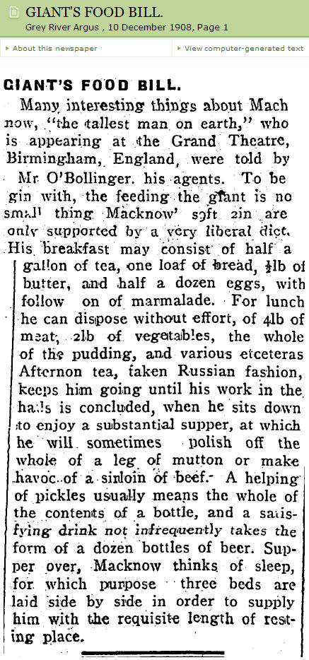 Feodor Machnow - The tallest man Russia Belarus