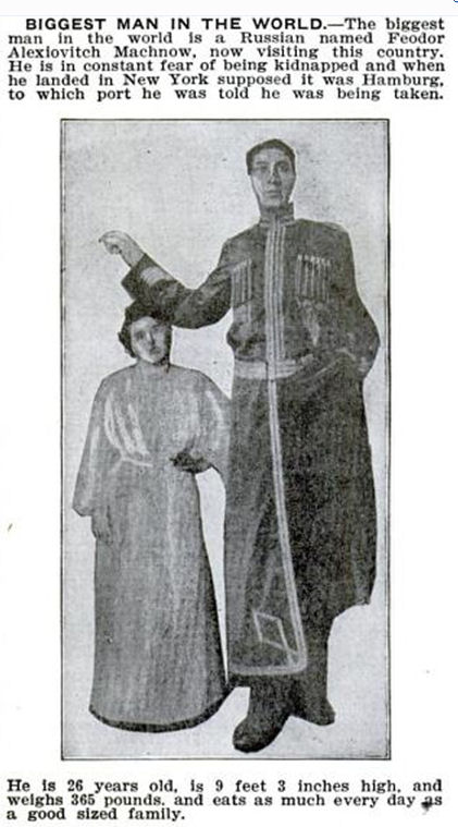 Feodor Machnow - The tallest man Russia Belarus