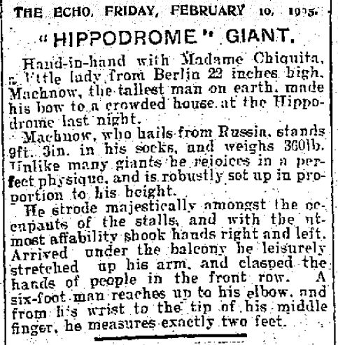 Feodor Machnow - The tallest man Russia Belarus