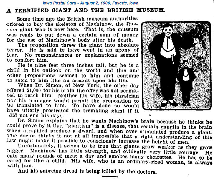 Feodor Machnow - The tallest man Russia Belarus