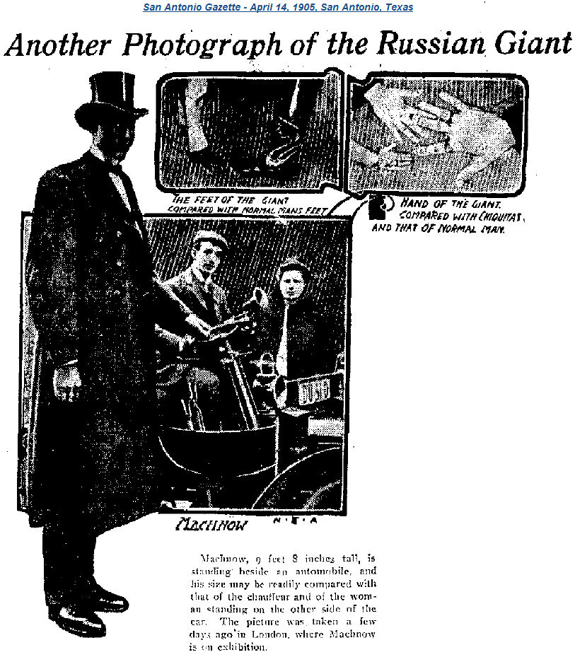 Feodor Machnow - The tallest man Russia Belarus