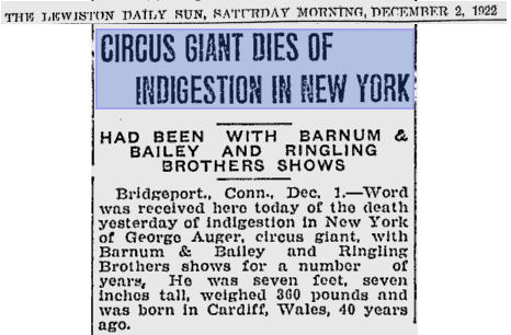 George Auger - The Cardiff Giant The tallest man Wales