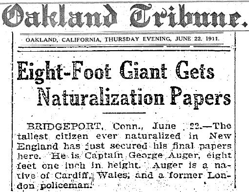 George Auger - The Cardiff Giant The tallest man Wales