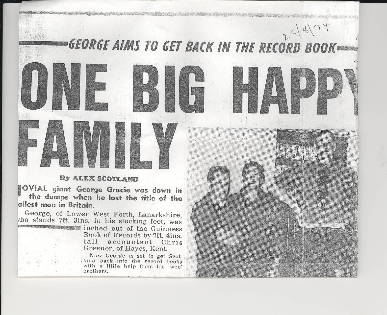 George Gracie- The tallest man of Scotland Gentle Giant