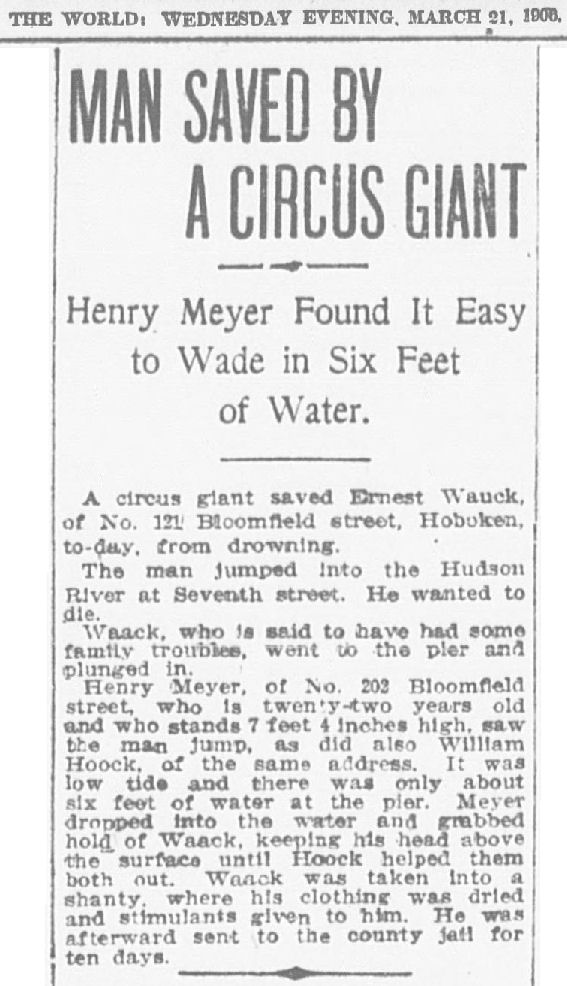 Henry Meyer The tallest man