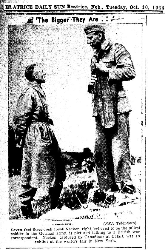 Jakob Nacken - The tallest Soldier