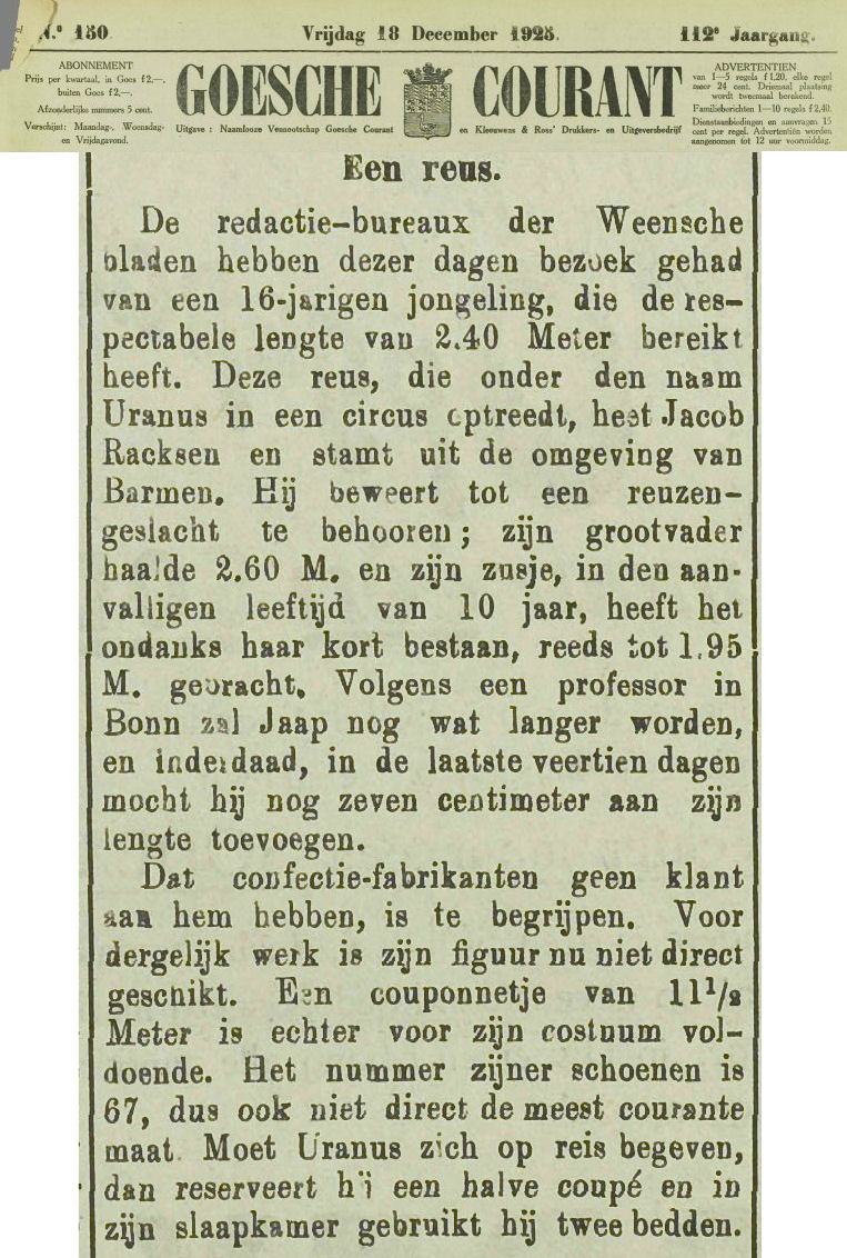 Jakob Nacken - The tallest Soldier