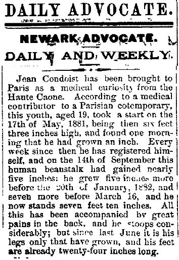 Jean Condoist The tallest man France