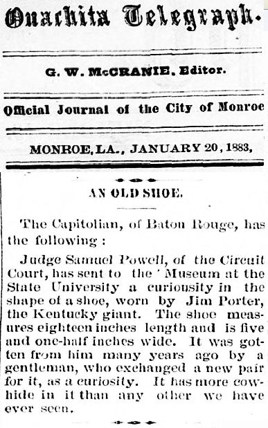 Jim Porter - The tallest man