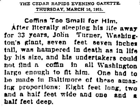 John Turner - The tallest man