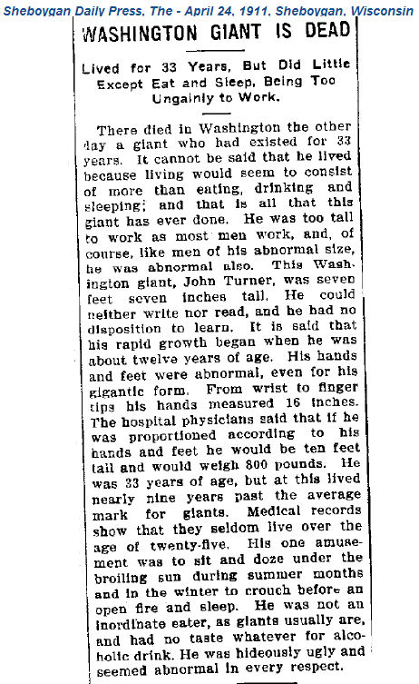 John Turner - The tallest man