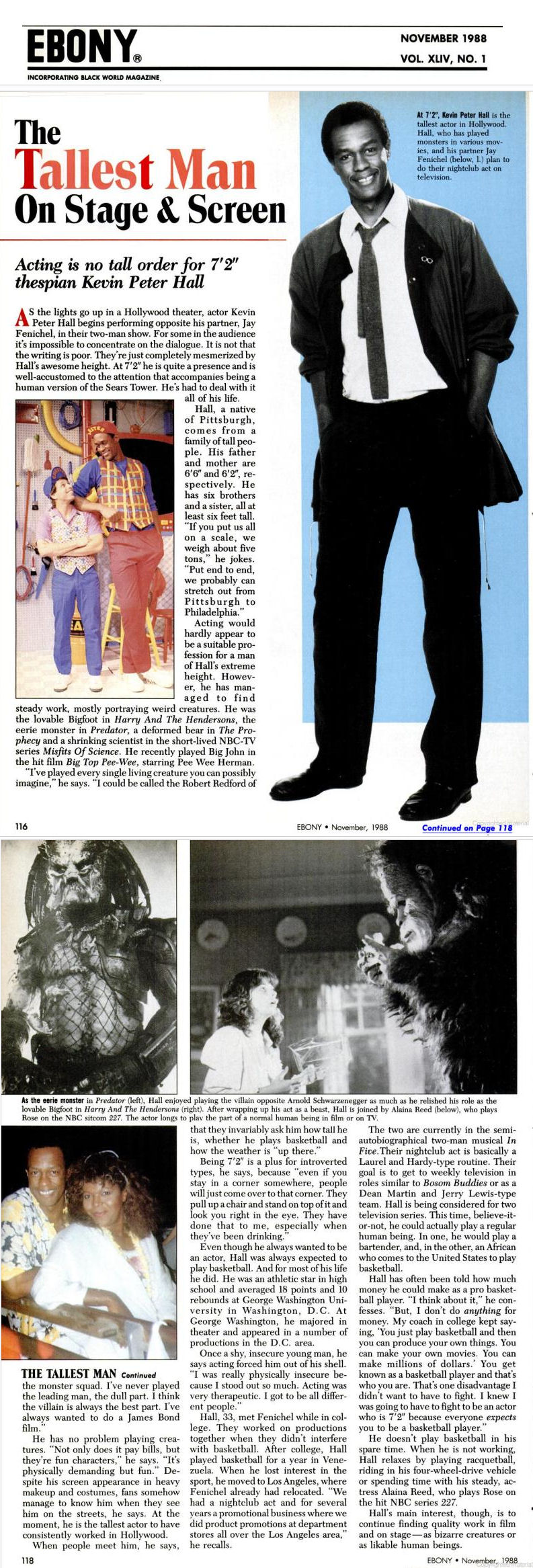 Kevin Peter Hall - The tallest actor