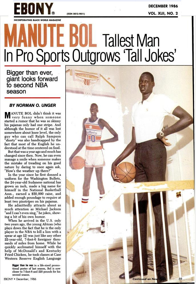 Manute Bol - The tallest man Sudan