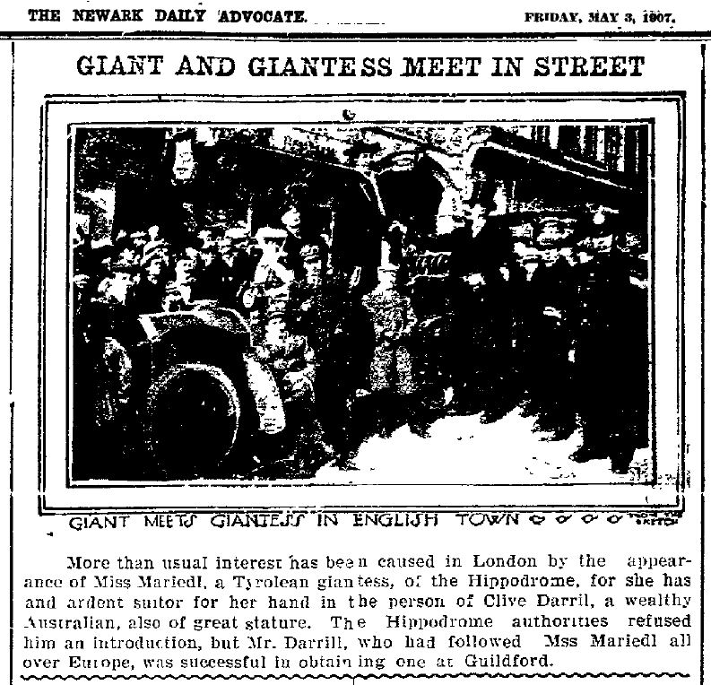 Maria Fassnauer or Mariedl The tallest woman