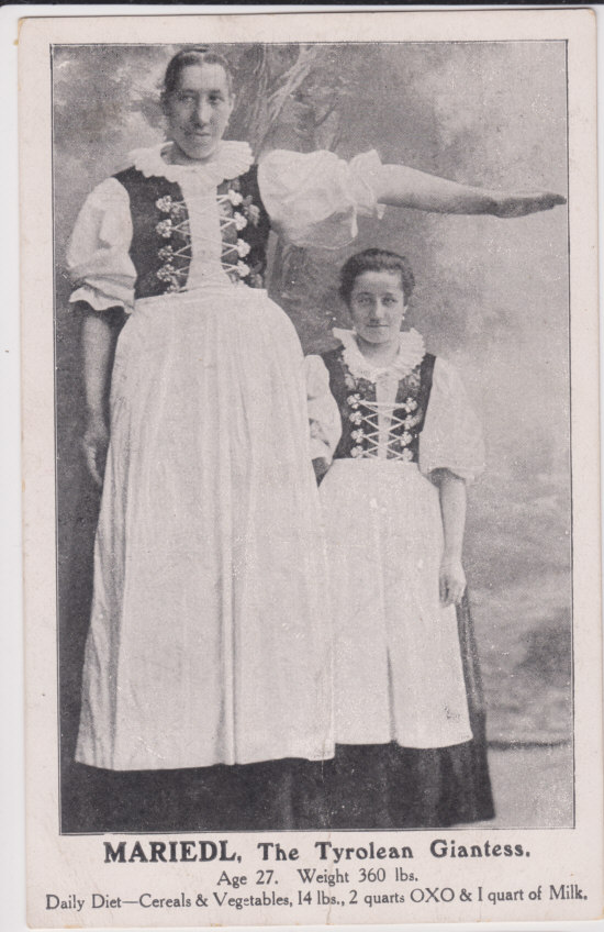 Maria Fassnauer or Mariedl The tallest woman
