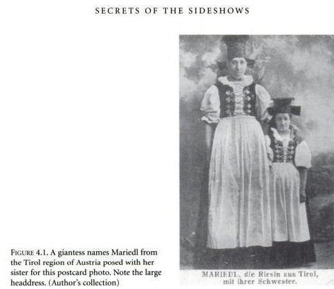 Maria Fassnauer or Mariedl The tallest woman