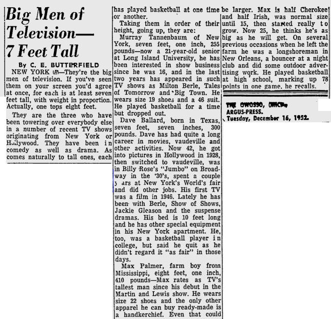 Max Palmer The tallest man Clarksdale