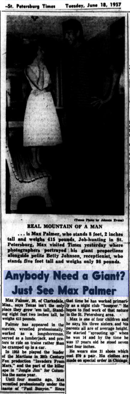 Max Palmer The tallest man Clarksdale