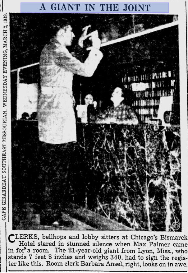 Max Palmer The tallest man Clarksdale