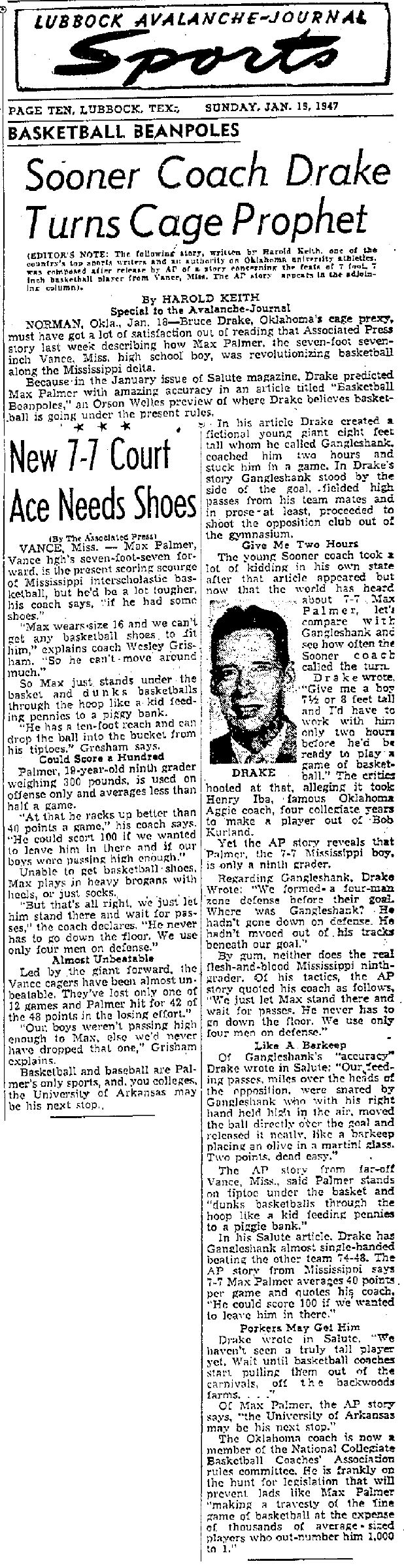 Max Palmer The tallest man Clarksdale
