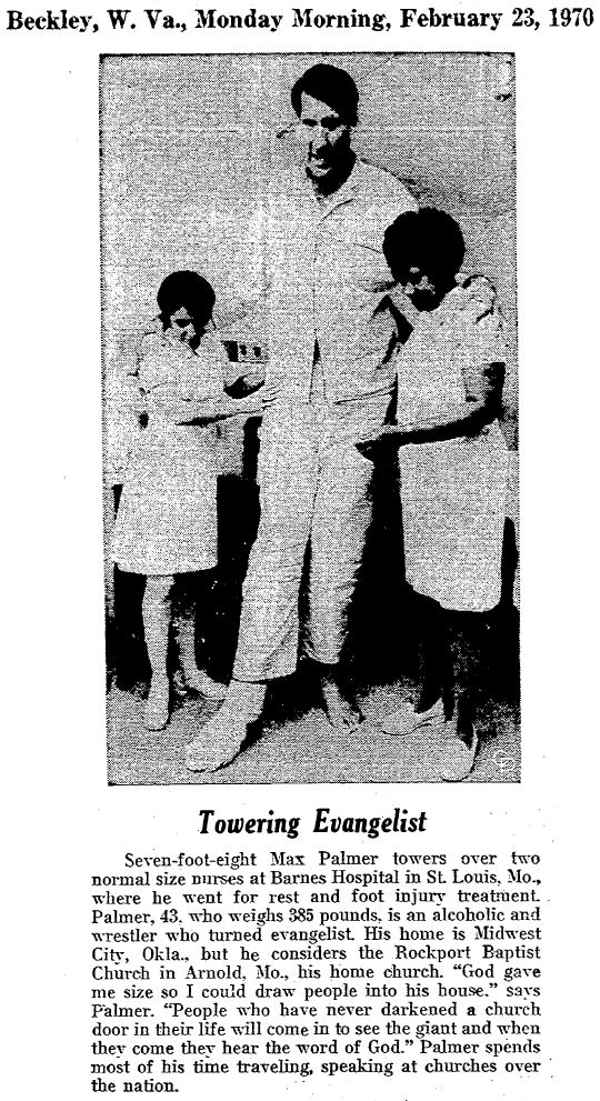 Max Palmer The tallest man Clarksdale