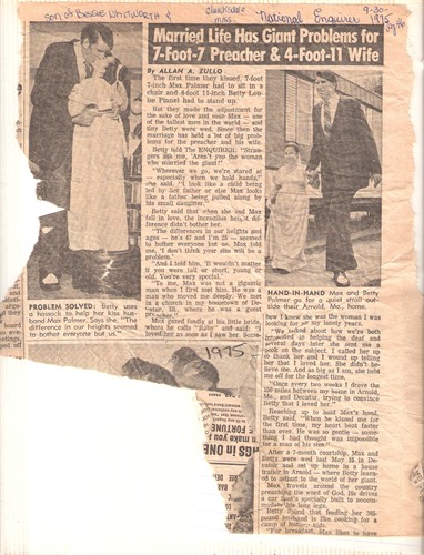 Max Palmer The tallest man Clarksdale