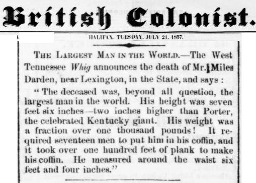 Mills Darden - The tallest man North Carolina