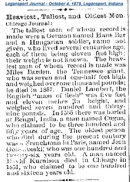 Mills Darden - The tallest man North Carolina