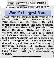 Mills Darden - The tallest man North Carolina