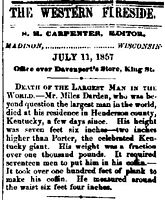 Mills Darden - The tallest man North Carolina