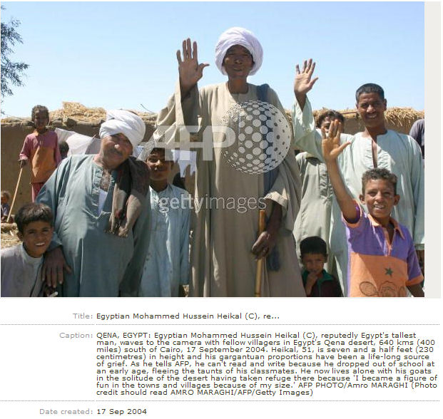 Muhammad Hussein Heikal - The tallest man of Egypt